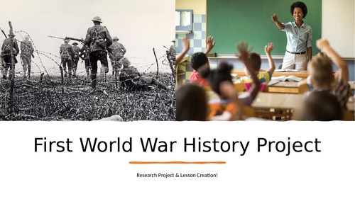First World War Project: Make a lesson | Teaching Resources