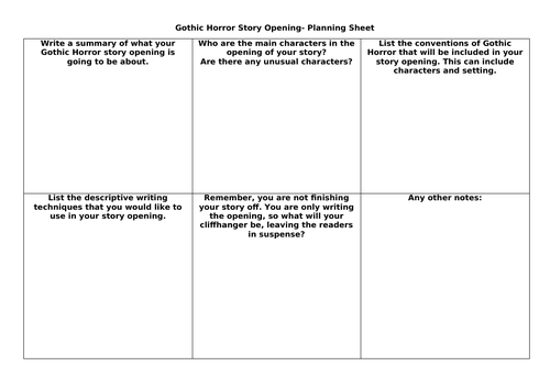 Gothic Fiction | Teaching Resources