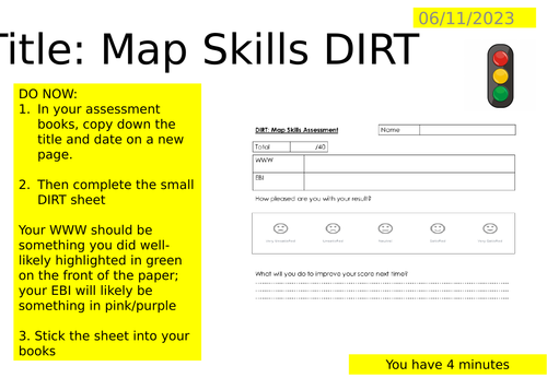 Map Skills End of Topic Assessment | Teaching Resources