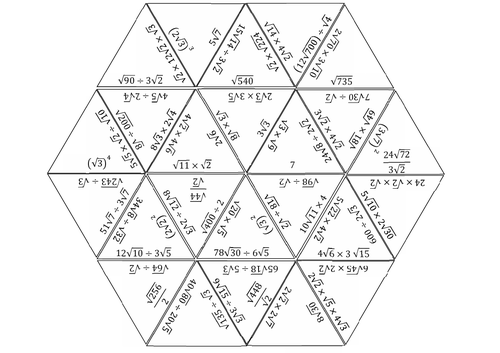 Tarsia Puzzle - Multiply and Divide Surds | Teaching Resources