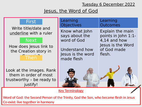 AQA (B): Catholic Christianity - Incarnation | Teaching Resources