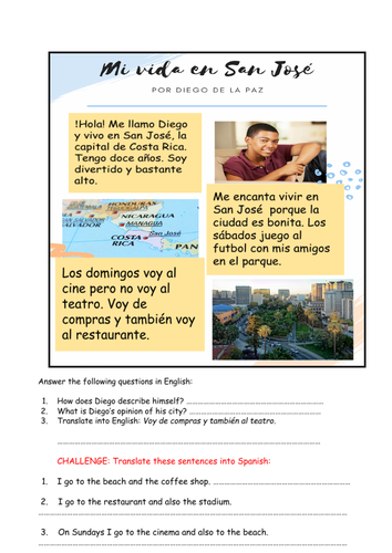 ¿Qué haces en la ciudad? | Teaching Resources