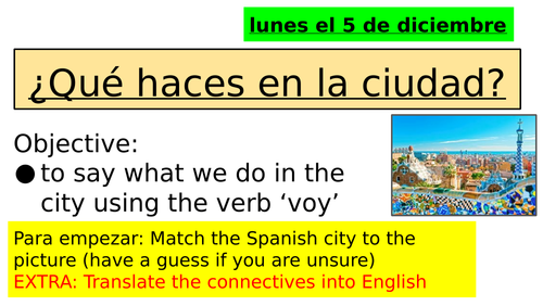 ¿Qué haces en la ciudad? | Teaching Resources