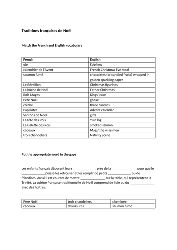 French Christmas traditions | Teaching Resources