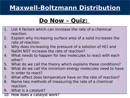 6 and 16. Kinetics - Pearson IB Chemistry Lesson PowerPoints (whole ...