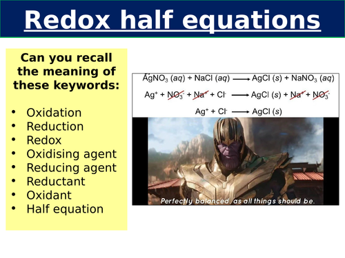 9 and 19. Redox - Pearson IB Chemistry Lesson PowerPoints (whole topic ...