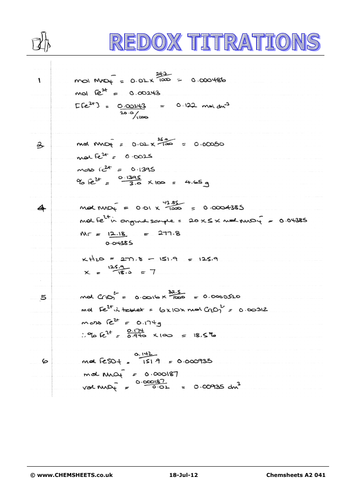 9 and 19. Redox - Pearson IB Chemistry Lesson PowerPoints (whole topic ...