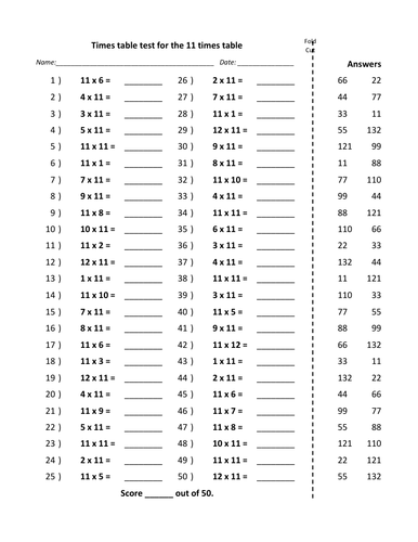 3, 4 and 11 Times Table Resources Pack - Dominoes, Cards, Tests and ...