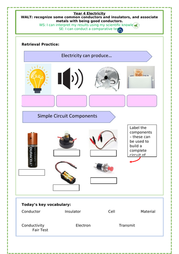 Year 4 Electricity - Full Science Unit | Teaching Resources