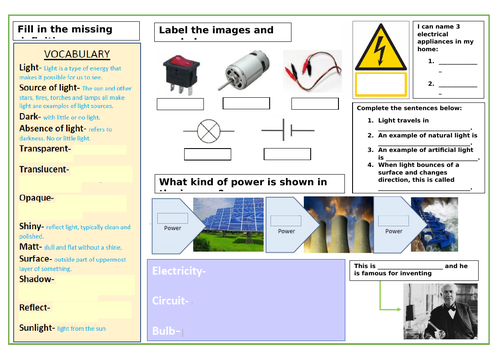 Year 4 Electricity - Full Science Unit | Teaching Resources