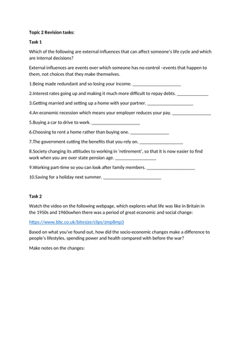 LIBF Unit 1 Topic 2 | Teaching Resources