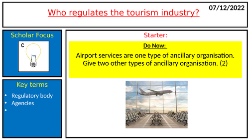 Tourism regulators | Teaching Resources