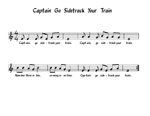 Captain Go Sidetrack Your Train - Boomwhacker Play Along Video and ...