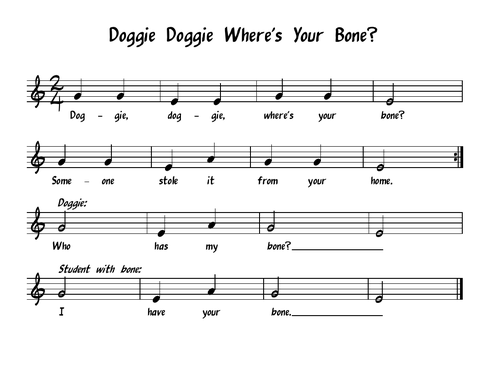 Doggie Doggie Where's Your Bone - Boomwhacker Play Along Video and ...