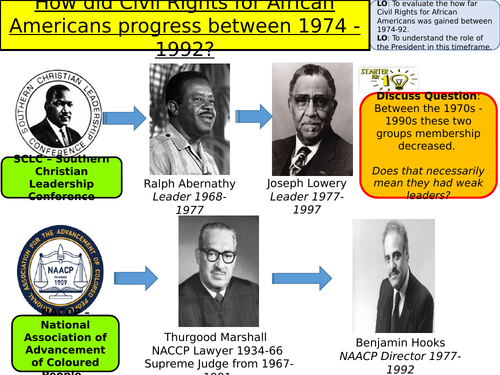 How did Civil Rights for African Americans progress between 1974 - 1992 ...
