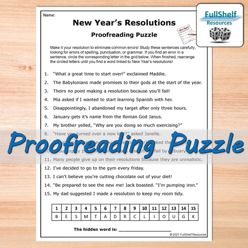 New Year's Resolutions Reading Comprehension | Teaching Resources