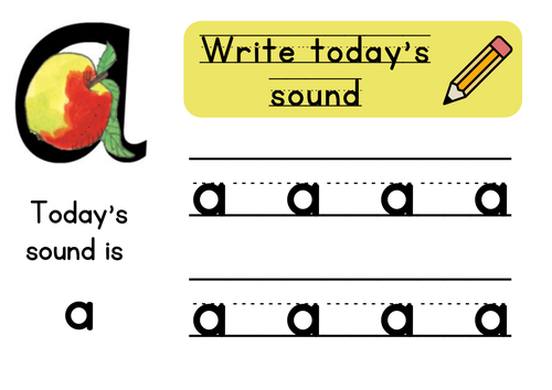 Write the Sound - RWI Initial Sounds Morning Work Slides/Printables ...