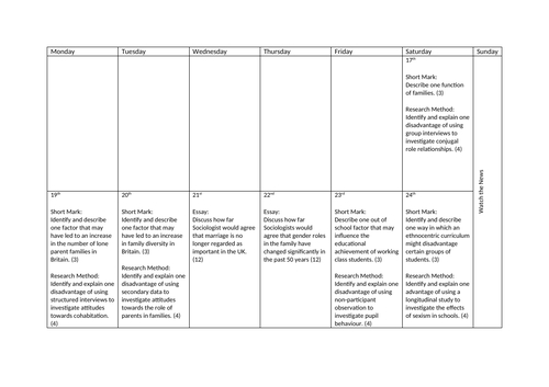 GCSE Sociology Christmas Challenge | Teaching Resources