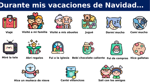 Durante las vacaciones de Navidad - What did you do during Christmas ...