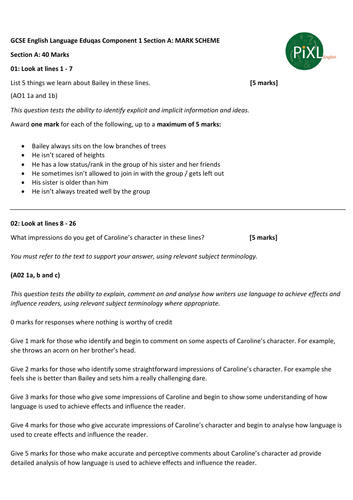 WJEC Eduqas KS4 English Language Paper 1 Walk & Talk | Teaching Resources