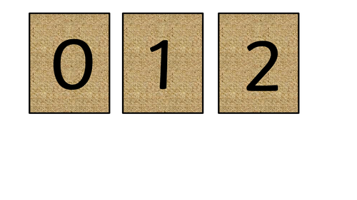 Hessian Themed Number Flashcards | Teaching Resources