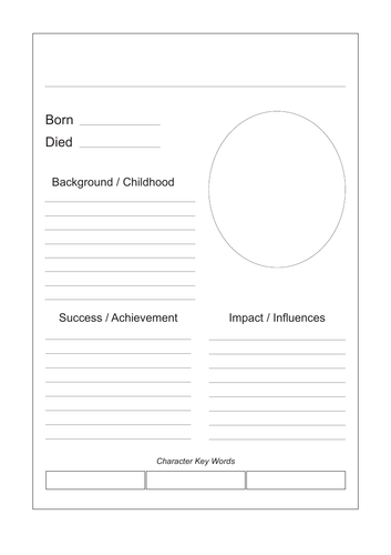 Biography Research Templates - People who have shaped history ...