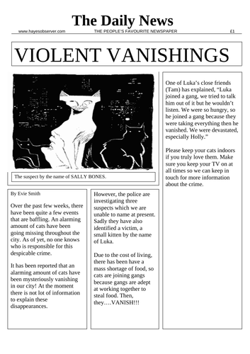 English - Varjak Paw by S F Said | Teaching Resources