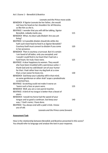 Shakespeare Much Ado About Nothing FULL SCHEME OF WORK KS3 or KS4 ...