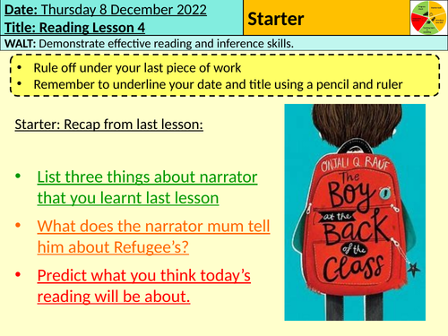 The Boy at The Back of the Class | Teaching Resources