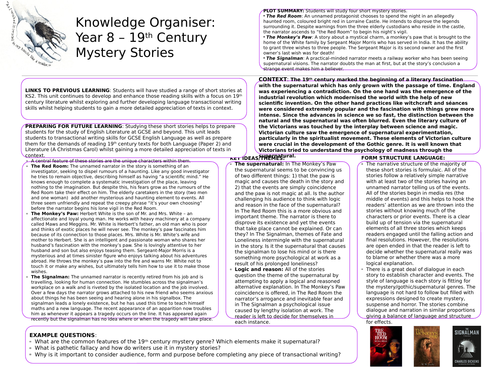 KS3 19th Century Mystery Stories FULL SCHEME of work & resources ...