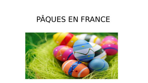 Easter in France | Teaching Resources