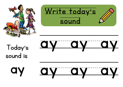 Write the Sound - RWI Set 2 Morning Work Slides/Printables | Teaching ...
