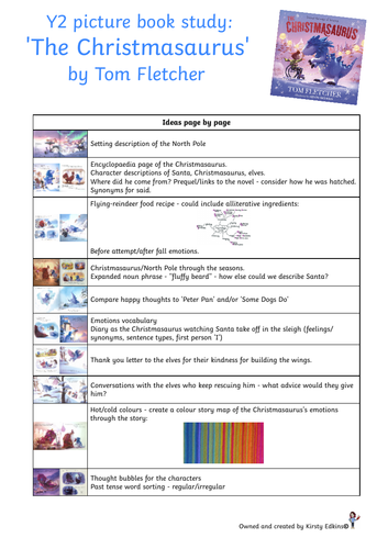 Y2 book study guidance - The Christmasaurus picture book | Teaching ...