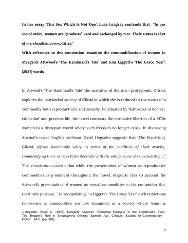 A* Example Edexcel English Literature NEA | Teaching Resources A* Example Edexcel English Literature NEA | Teaching Resources