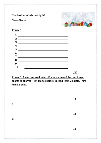 BTEC Level 3 Nationals Christmas Quiz | Teaching Resources BTEC Level 3 Nationals Christmas Quiz | Teaching Resources