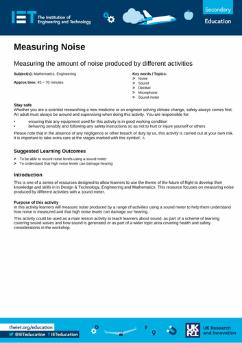 Measuring noise | Teaching Resources