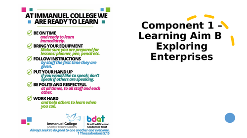 BTEC TECH Enterprise 2022 Component – Learning Aim B Exploring ...