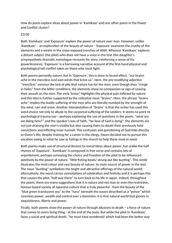 Comparison of 'Kamikaze' and 'Exposure' 23/30 | Teaching Resources
