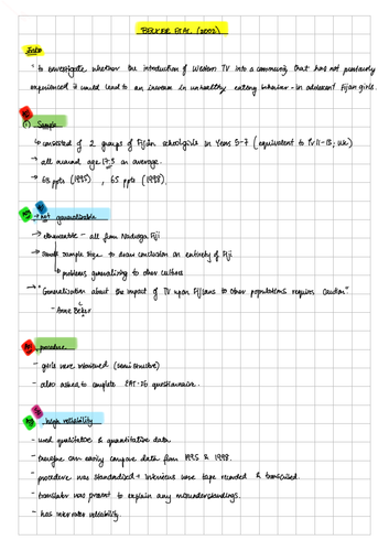 BECKER ET AL STUDY (2002) | Teaching Resources