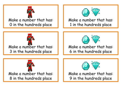 Minecraft Place Value Activities | Teaching Resources
