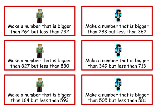 Minecraft Place Value Activities | Teaching Resources