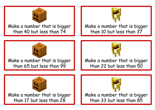 Minecraft Place Value Activities | Teaching Resources