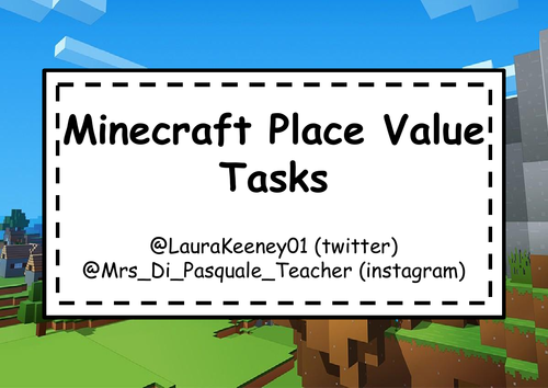 Minecraft Place Value Activities | Teaching Resources