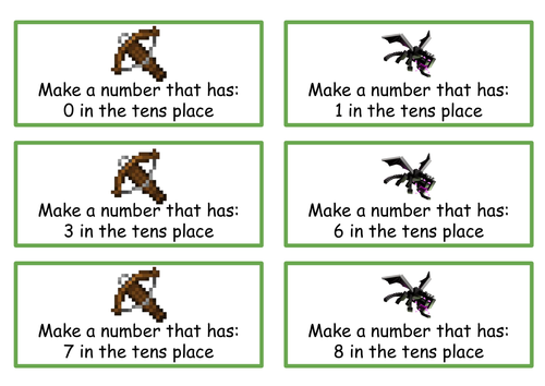 Minecraft Place Value Activities | Teaching Resources