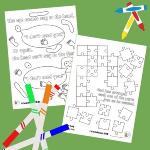 The Body - Sunday School Lesson & Bible Crafts - 1 Corinthians 12 ...