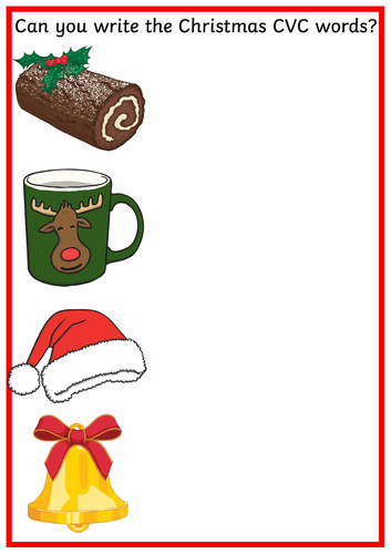 Christmas CVC words | Teaching Resources