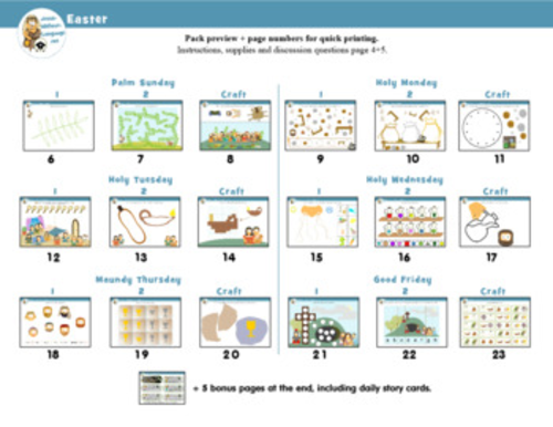 Holy Week preschool crafts and activity pages. | Teaching Resources