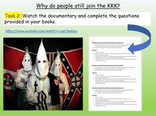 KKK Ku Klux Klan | Teaching Resources