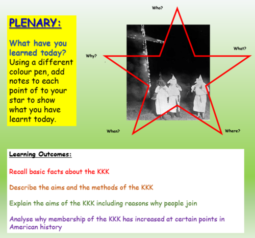 KKK Ku Klux Klan | Teaching Resources