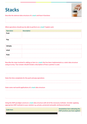 Stack Data Structure - Scaffold and Answers | Teaching Resources Stack Data Structure - Scaffold and Answers | Teaching Resources
